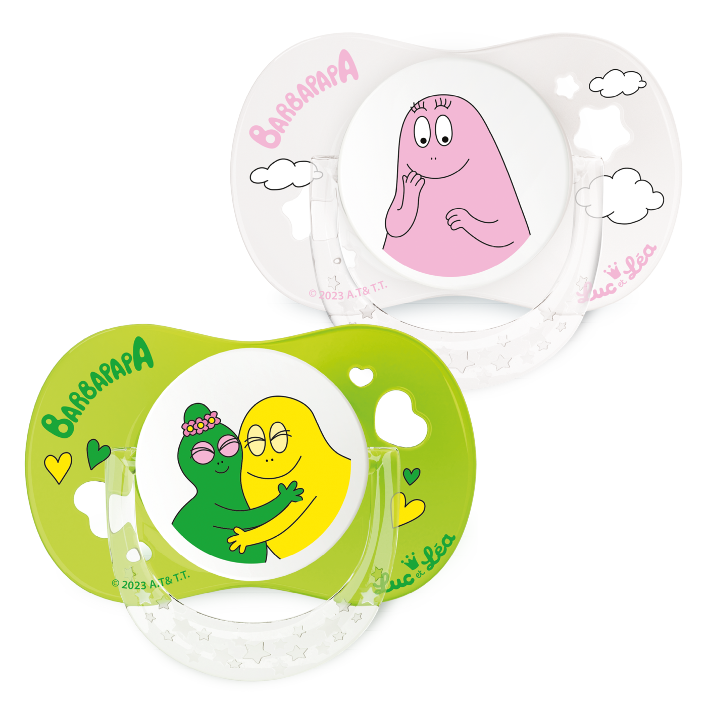 Duo de sucettes anatomiques - Barbalala / Barbidou et Barbapapa - Luc ...